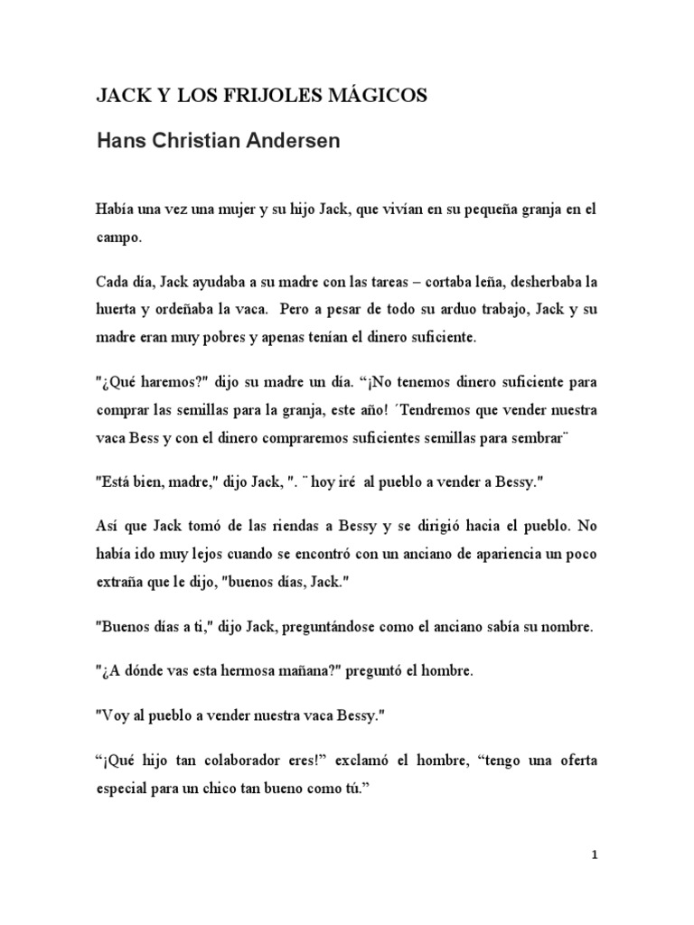 Jack-Y-Los-Frijoles-Mágicos-5°-Y-6° Grupos | PDF