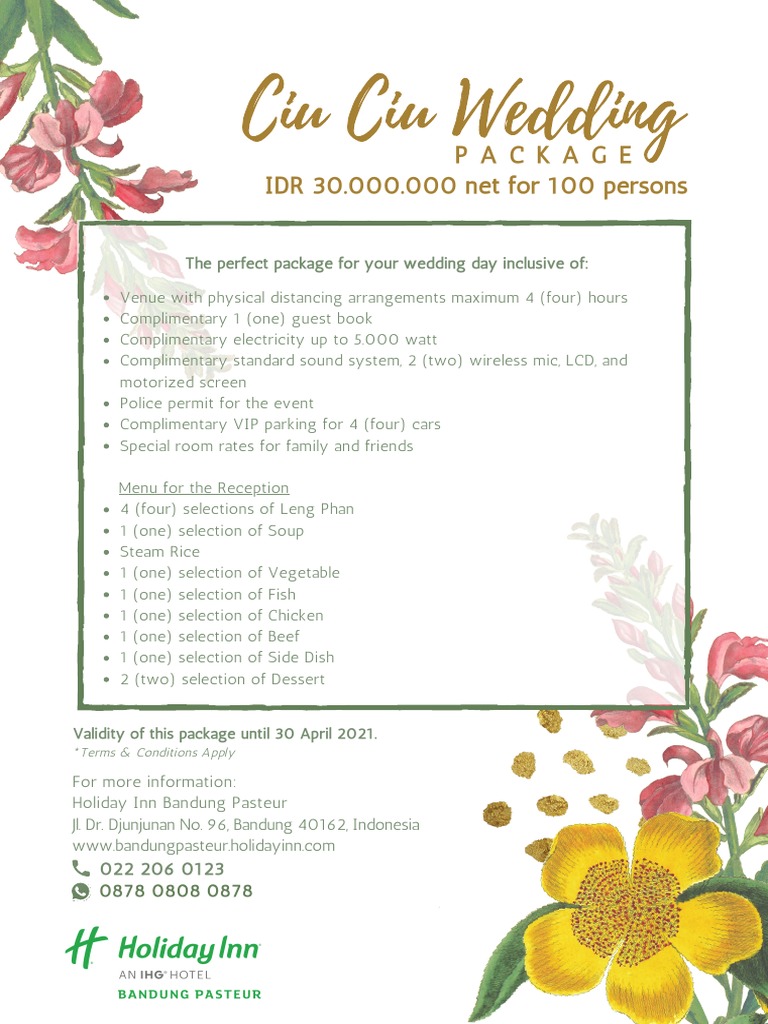 Cia Ciu Wedding Package PDF | PDF
