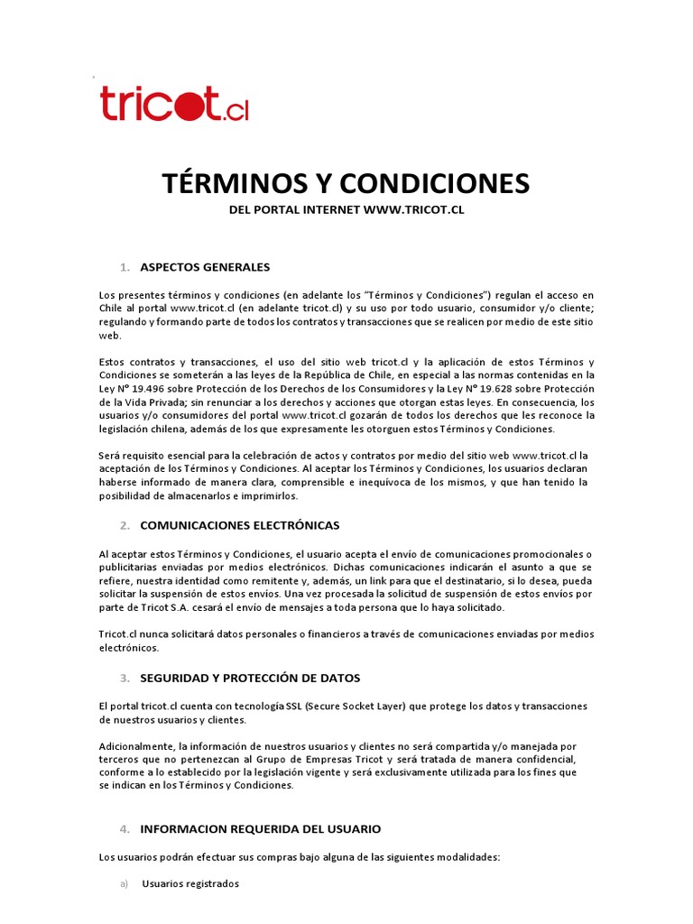Terminos Condiciones
