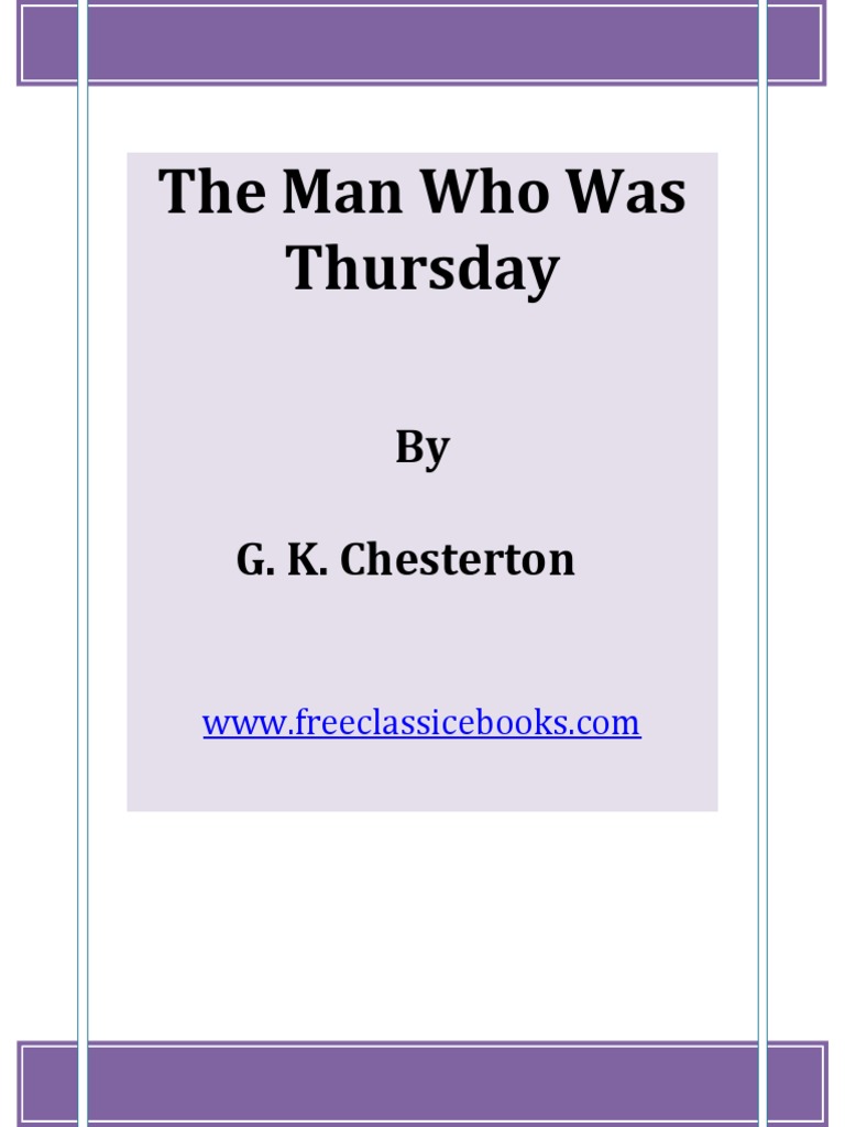 The Man Who Was Thursday | PDF | The Man Who Was Thursday