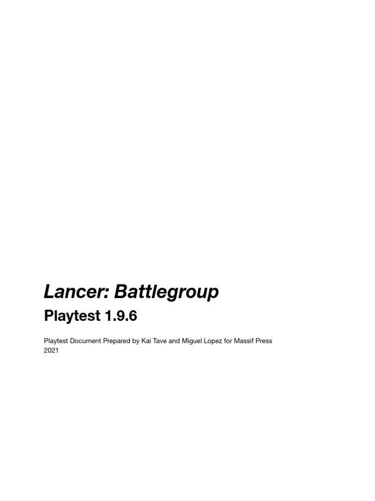 Lancer Battlegroup 1.9.6 Bookmarked CYAn | PDF | Dice