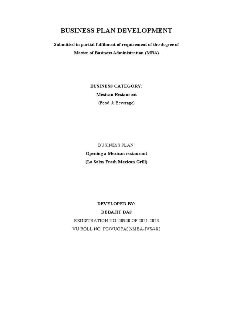 Business Plan by Debajit Das | PDF | Franchising | Expense