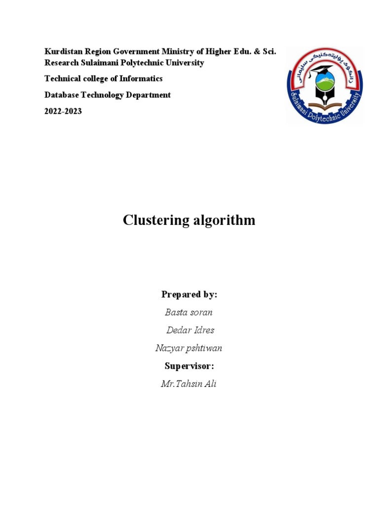 Clustering Algorithm | PDF