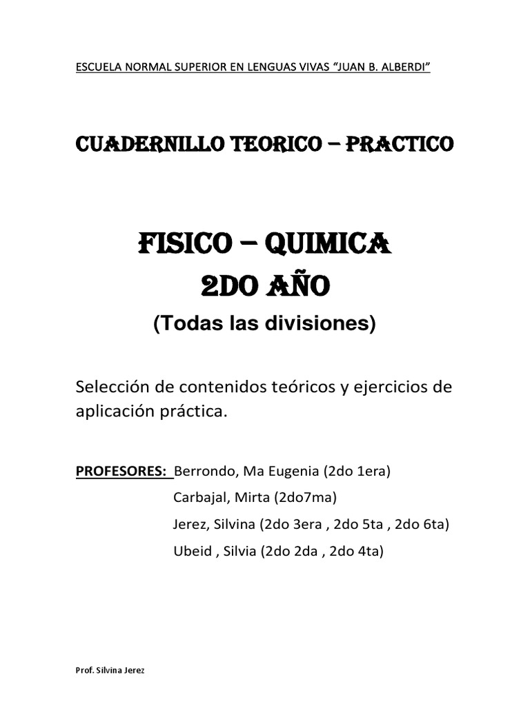 Fisico Quimica | PDF | Fuerza | Peso