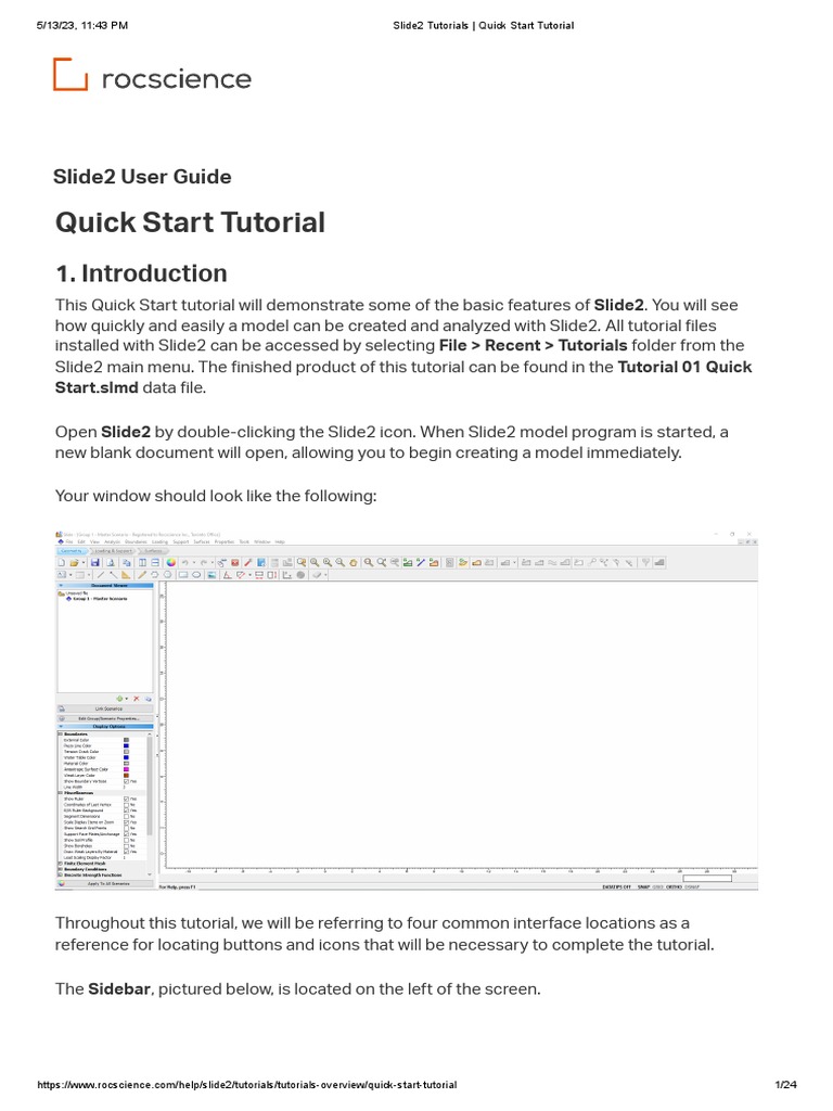 Slide2 Tutorials - Quick Start Tutorial | PDF | Window (Computing) | Icon (Computing)