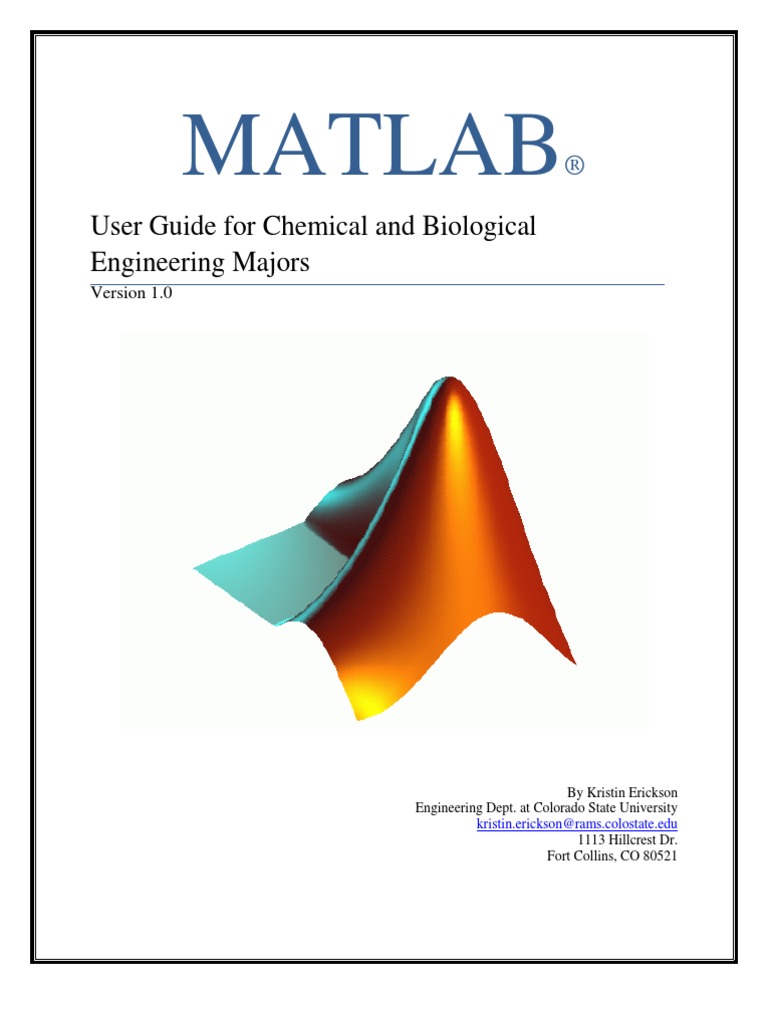 MATLAB Manual KErickson | PDF | Matlab | Matrix (Mathematics)