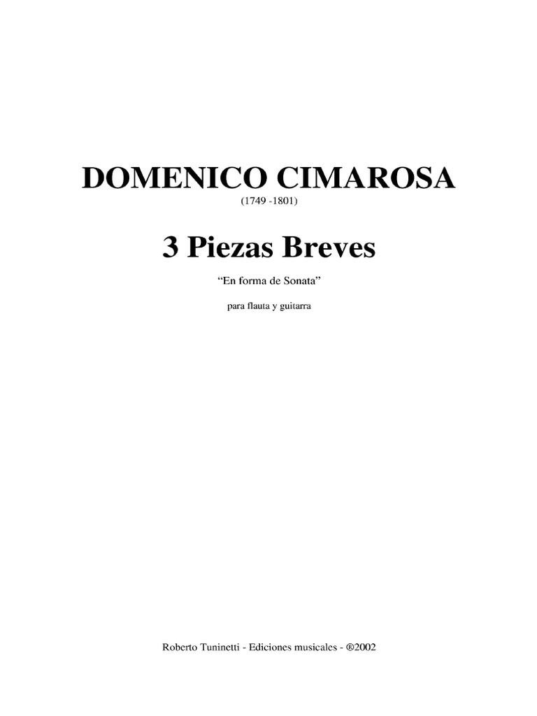 Cimarosa Flute-Guitar | PDF