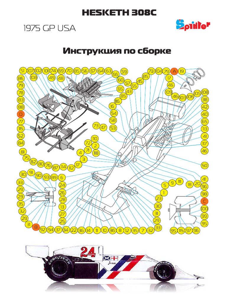 Hesketh 308C USA GP James Hunt 1975 Spinler | PDF