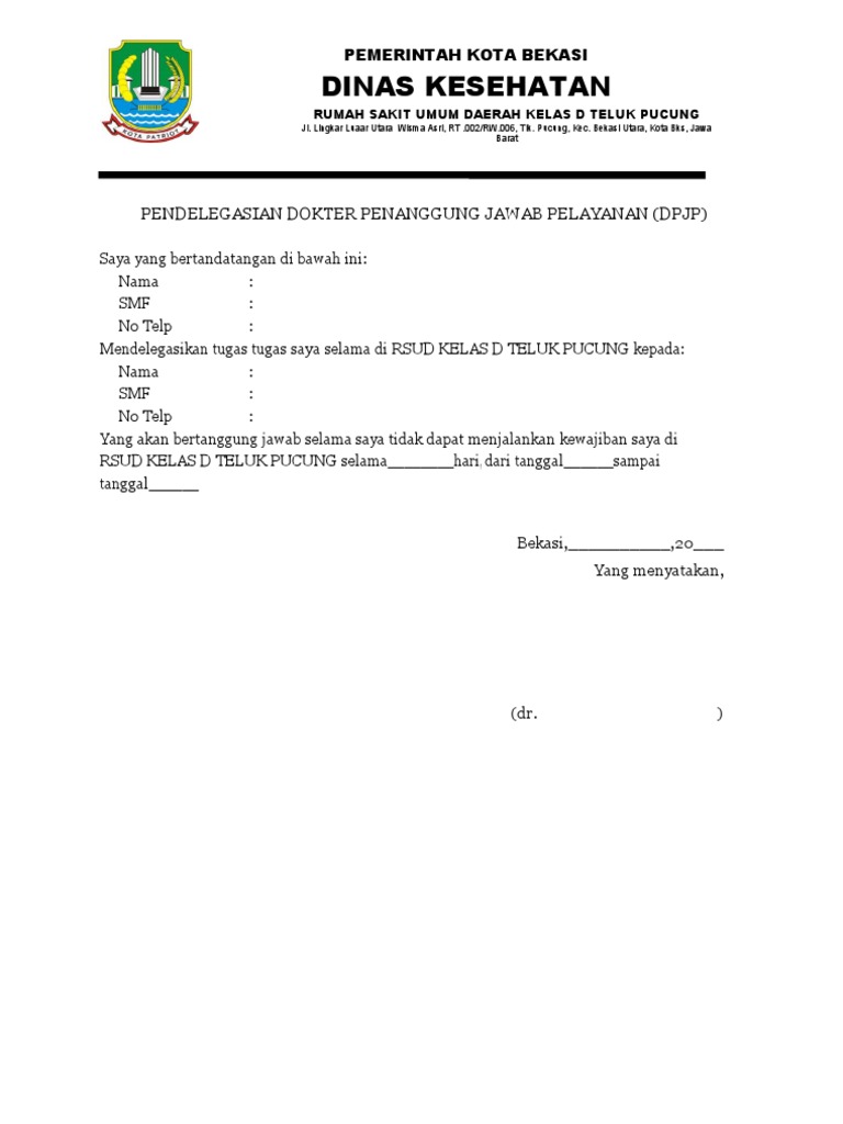 Form Delegasi | PDF