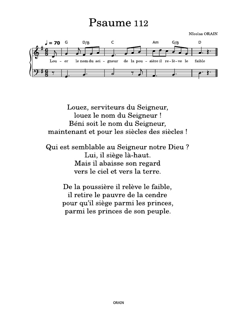 Psaume 112 PDF | PDF