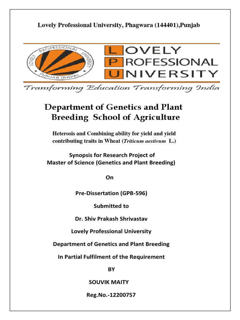 Wheat Synopsis by Souvik Full | PDF