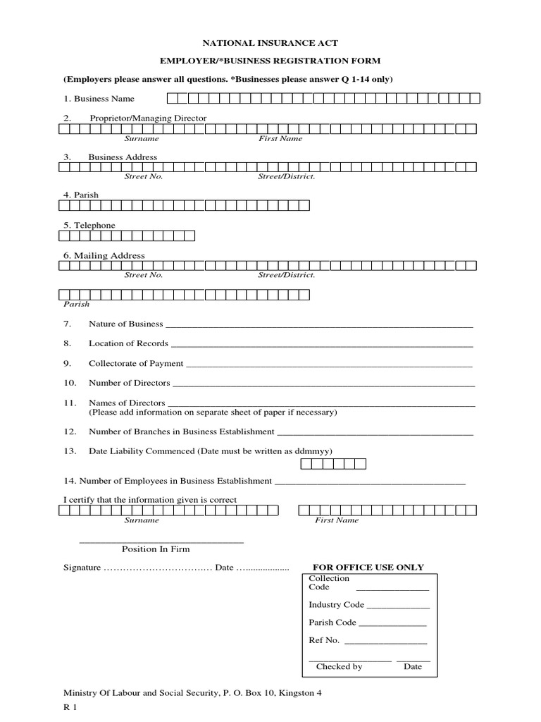 Employer - Registration NIS | PDF | Business | Economies
