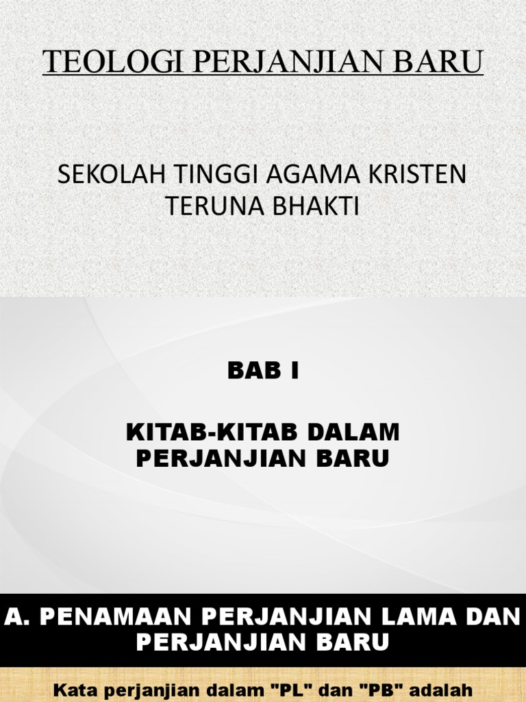 Teologi PB | PDF | Ilmu Sosial | Agama & Spiritualitas