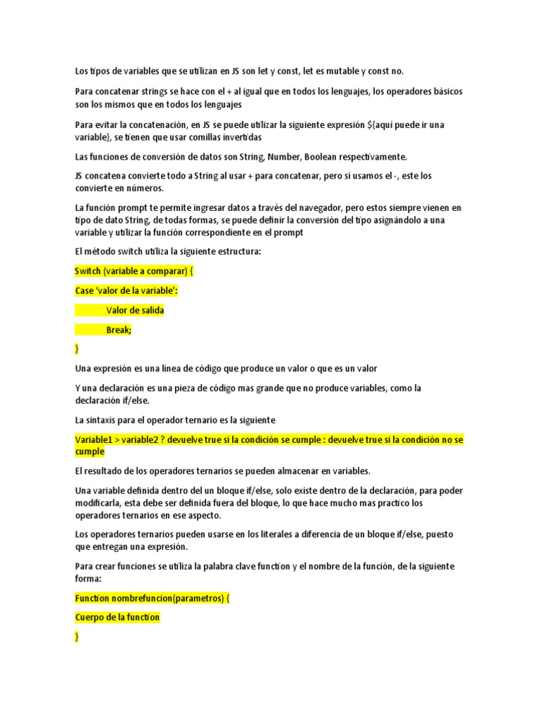 Guía Básica de JavaScript | PDF | Lenguaje de programación | Informática