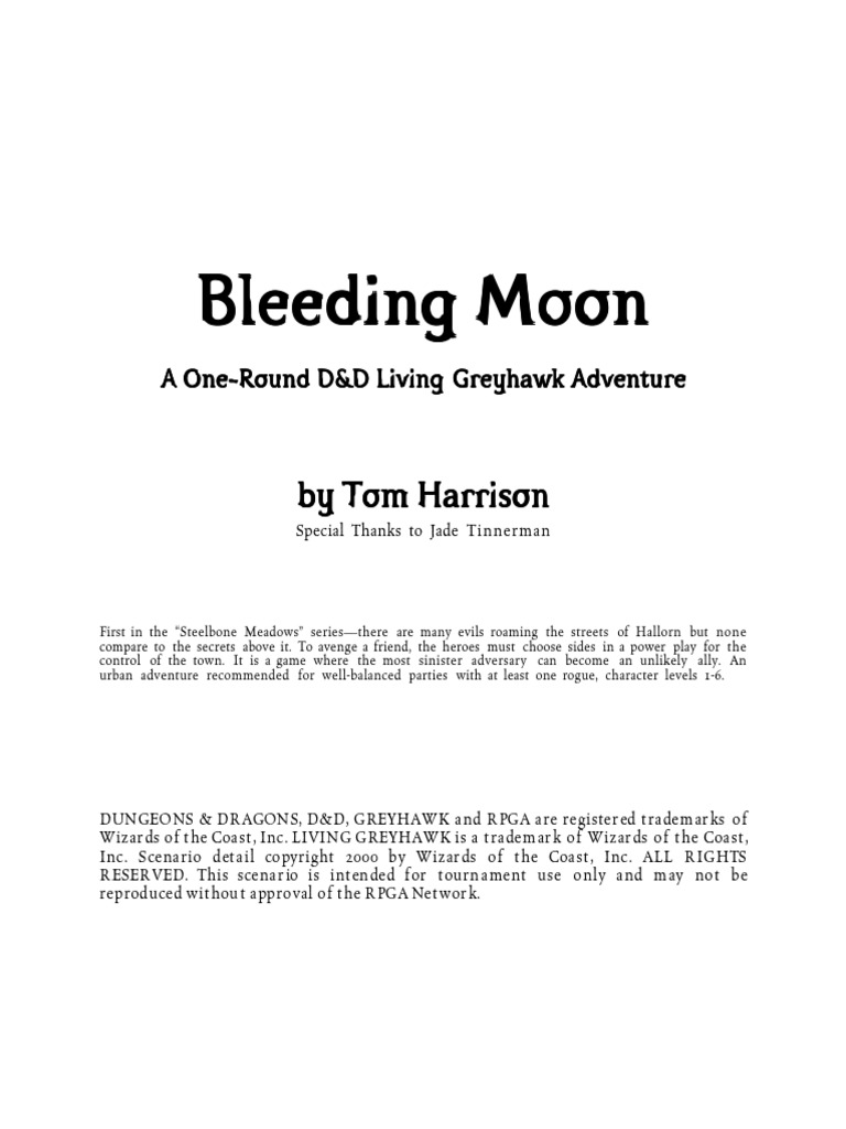 Bleeding Moon (1-6) PDF | PDF