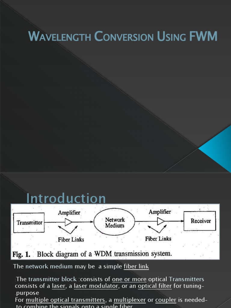 Wavelength Conversion Using FWM | PDF | Dispersion (Optics) | Optical Fiber