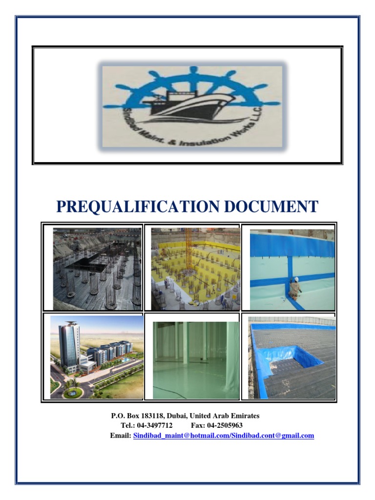 Prequalification Document-Sindibad 2021 Word File | PDF | Occupational ...