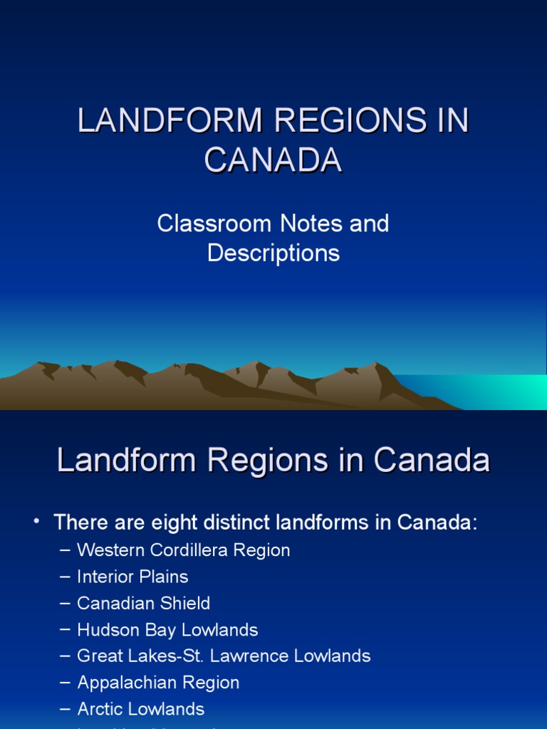Landform Regions in Canada PPP | Download Free PDF | Canadian Prairies ...