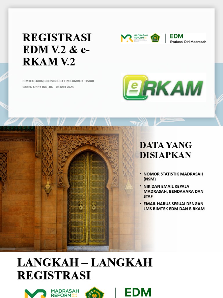 Registrasi EDM eRKAM | PDF