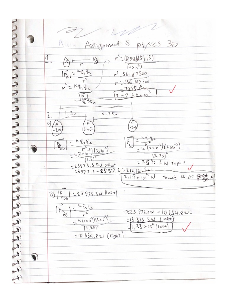 Physics 30 Assingment 5 Part One PDF | PDF
