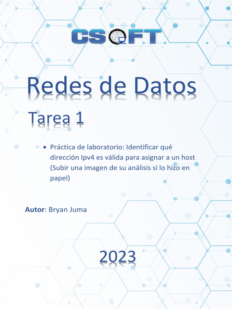 T01 Tipos de Direcciones IPv4 - BryanJuma | PDF