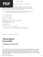 The Metamorphosis – Franz Kafka (1915) | PDF | The Metamorphosis