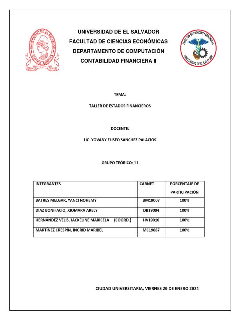 Proyecto Final Conta Ii | Descargar gratis PDF | Estado financiero | Contabilidad