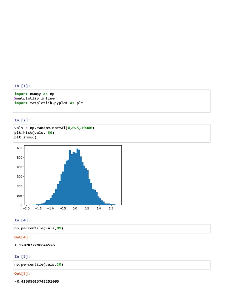 Percentile - Jupyter Notebook | PDF