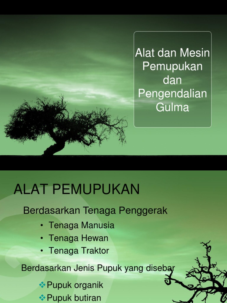 Materi 4 Alsin Pemupukan Dan Pengendalian Gulma PDF | PDF