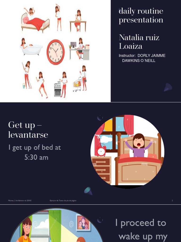 Daily Routine Presentation PDF | PDF