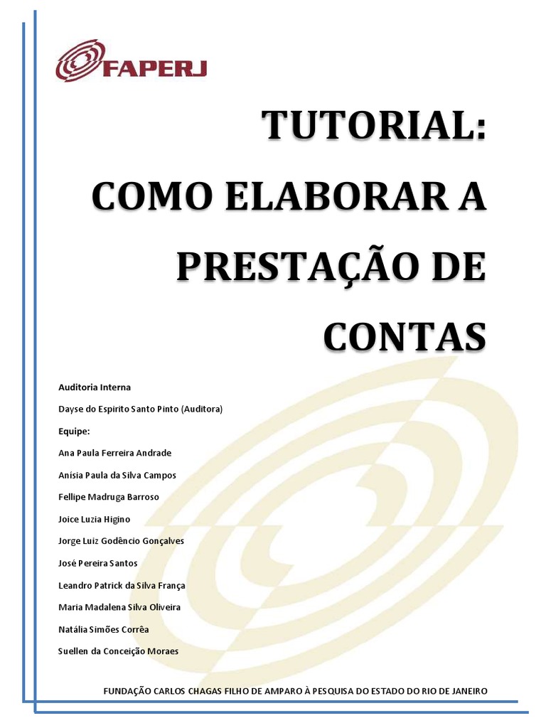 TUTORIAL Como Elaborar Prestacao de Contas | Download grátis PDF ...
