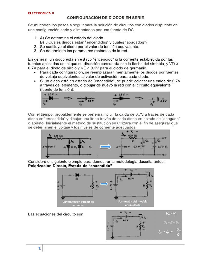 Configuracion de Diodos PDF | PDF