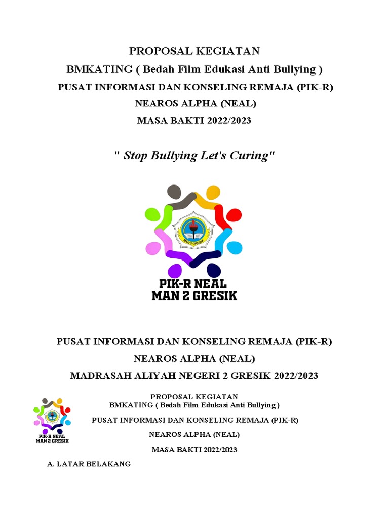 PROPOSAL KEGIATAN PIK R, Rev | PDF