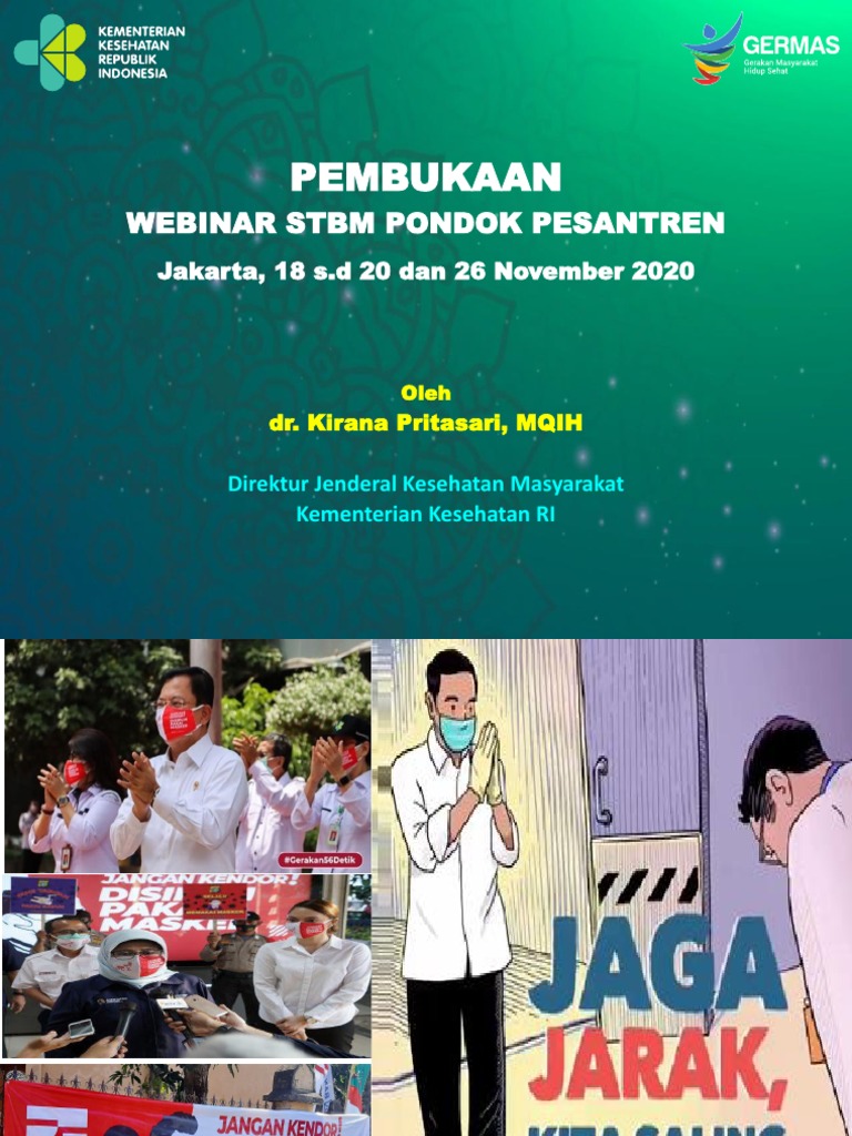 Sambutan Dirjen Kesmas - Pembukaan STBM Pontren | PDF