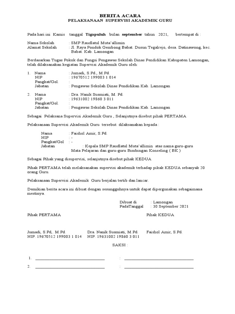 Berita Acara Supermik - PKG 2021 | PDF | Karier & Perkembangan | Kesehatan Holistik