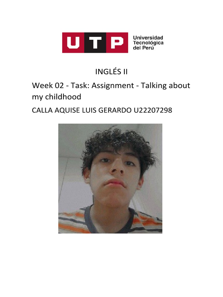 Week 02 Task Assignment Talking About My Childhood | PDF