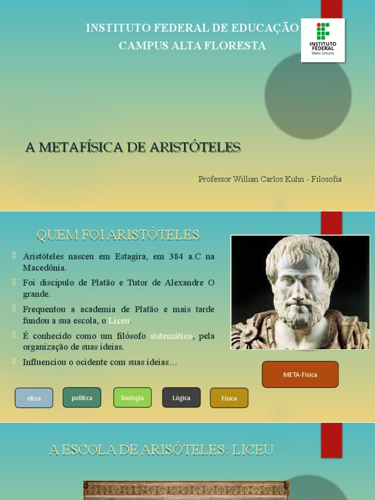 Aula 8 - A Metafísica de Aristóteles | PDF | Aristóteles