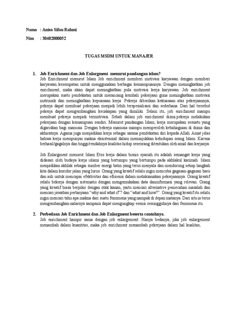 Tugas MSDM 2 PDF | PDF