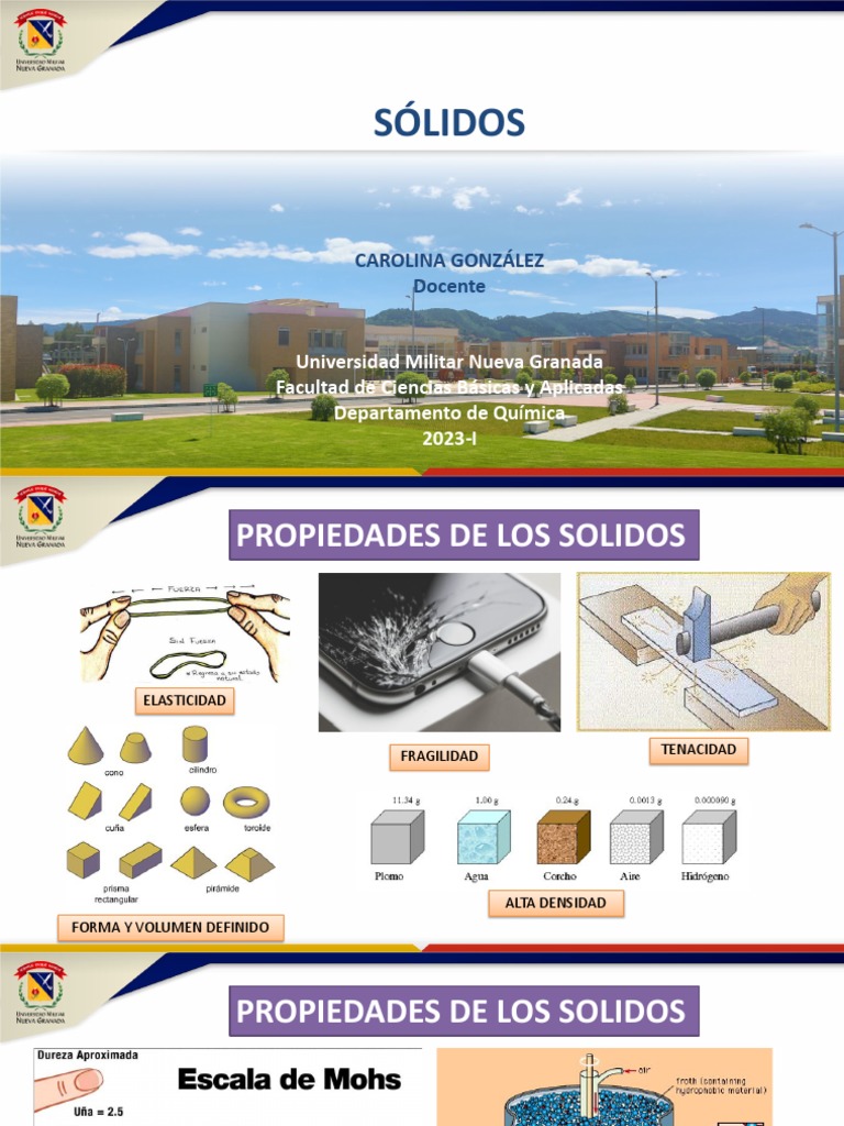 Power Point Solidos Umng | PDF | Sólido | Estructura cristalina