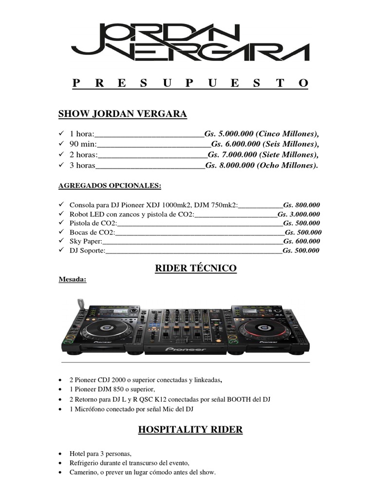 Presupuesto Show 2023 Jordan Vergara 2 | PDF | Hogar, jardinería y ...