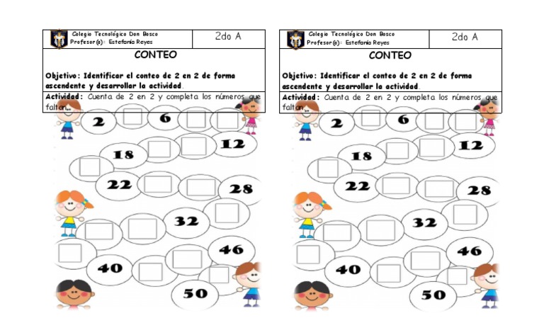 Conteo de 2 en 2 | PDF