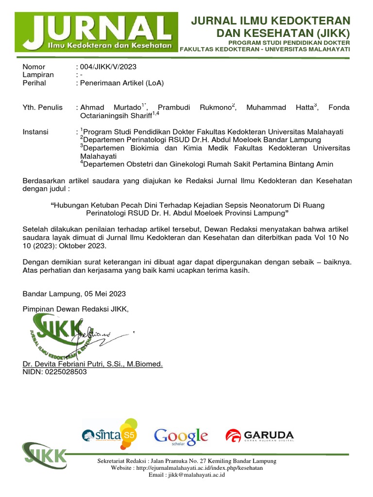 LoA JIKK Ahmad Murtado | PDF