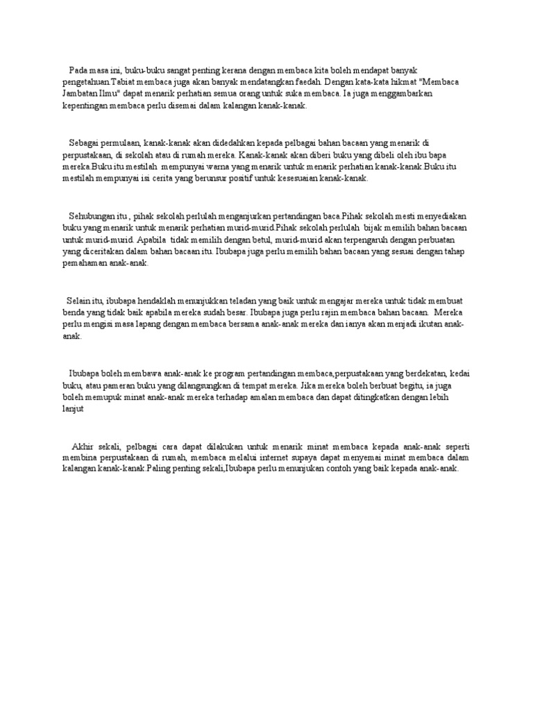 Karangan Membaca Jambatan Ilmu | PDF