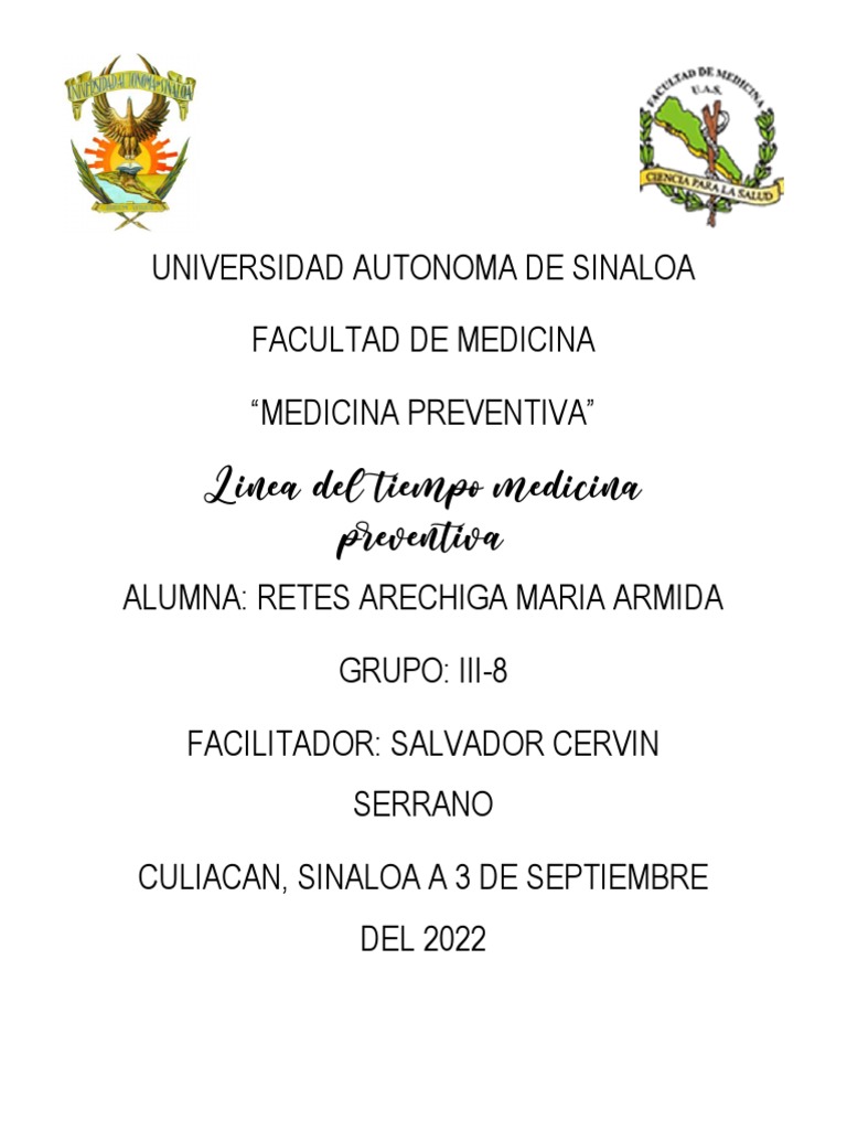 Linea Del Tiempo Medicina Preventiva | PDF