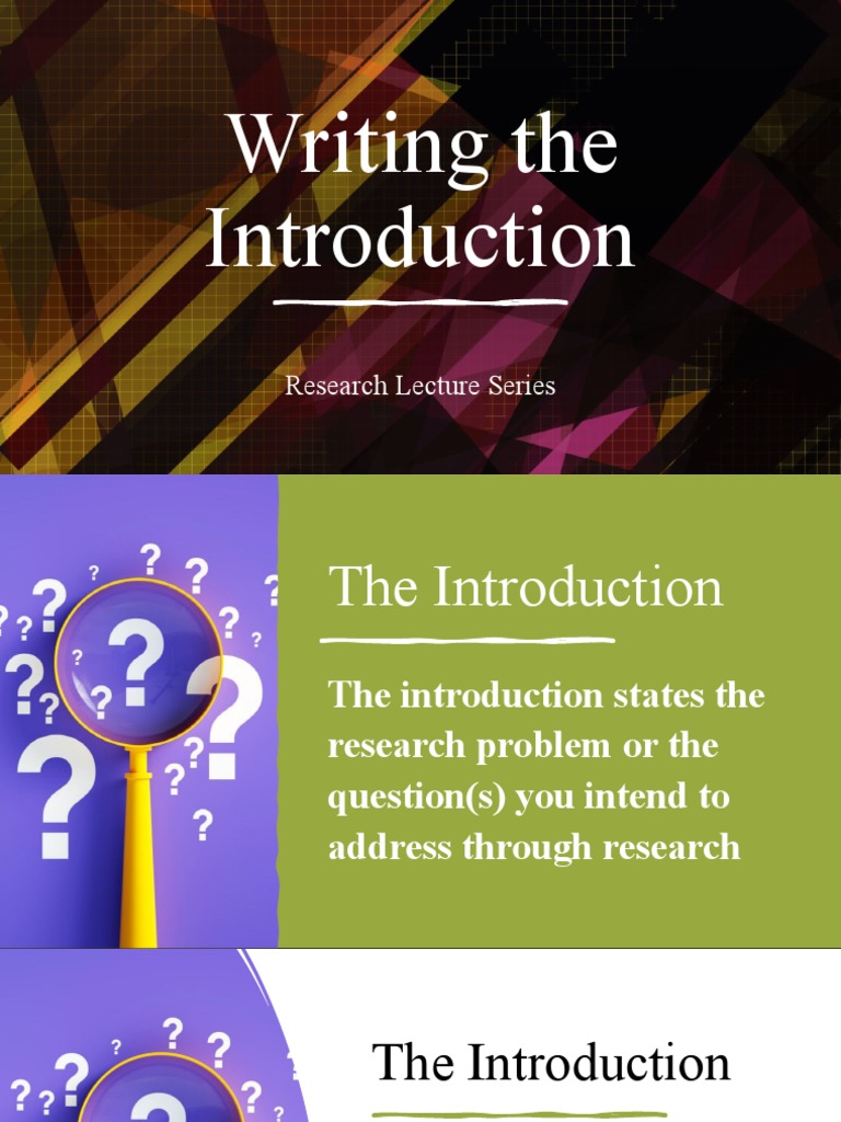 Writing The Introduction | PDF | Citation | Apa Style