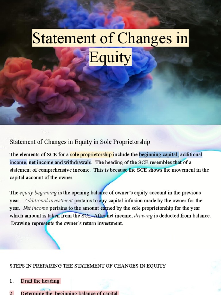 Statement of Changes in Equity | PDF | Equity (Finance) | Dividend