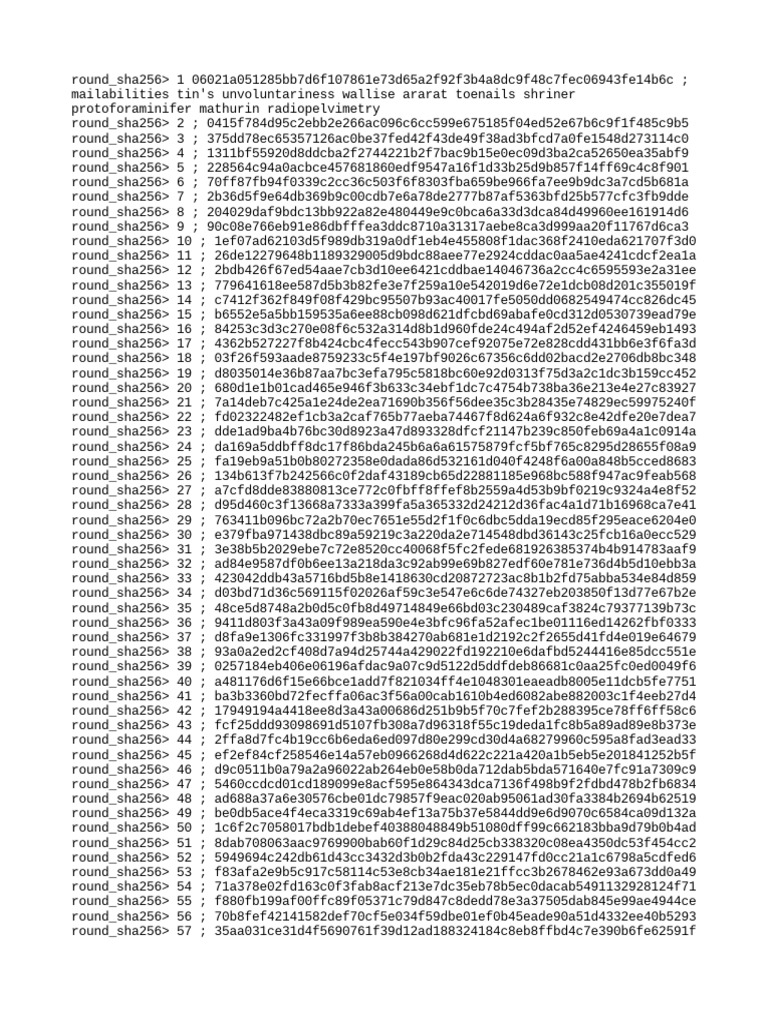 Brainwallet 256 - Round - Sha256 | PDF