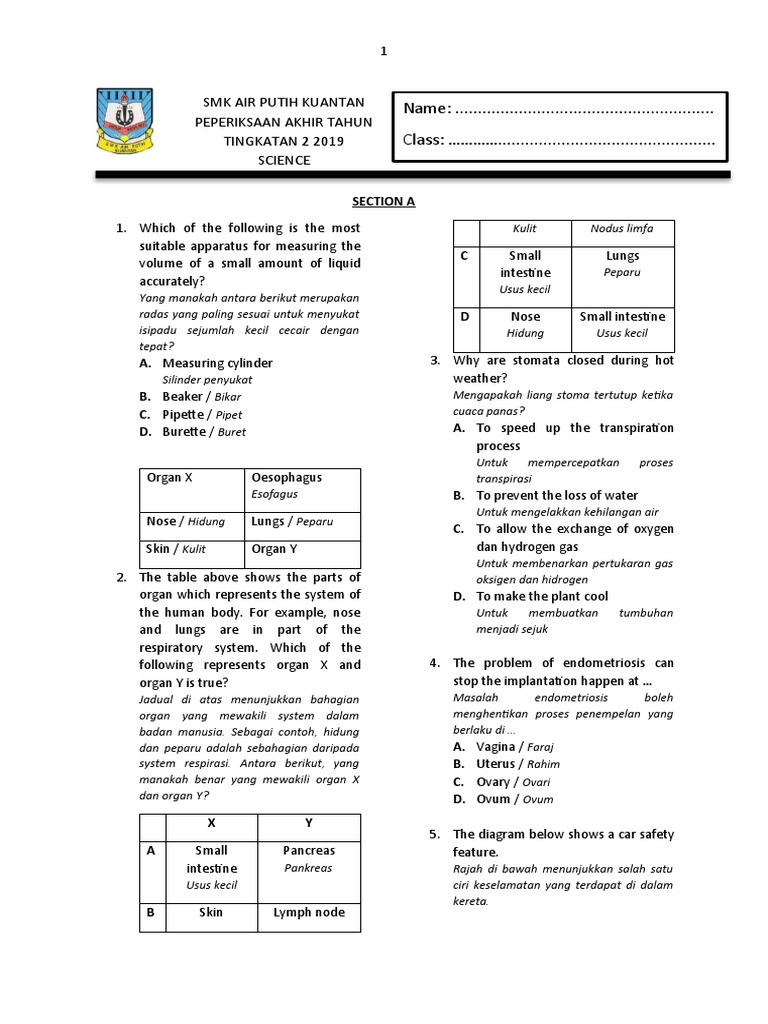 Soalan Pat T2 2019 | PDF