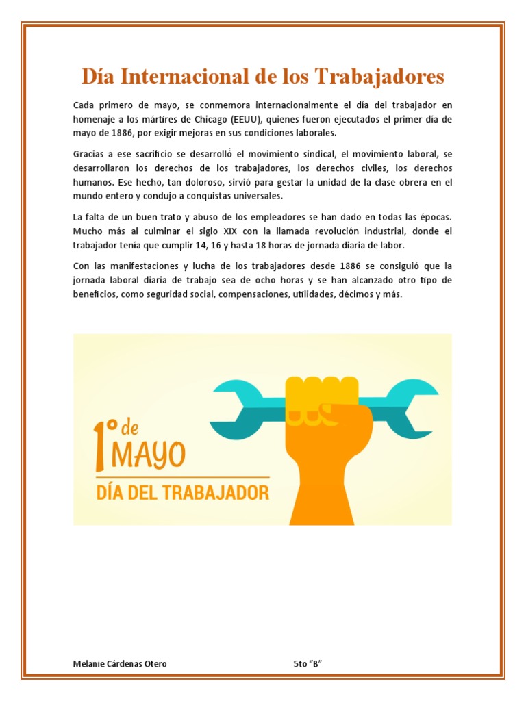 Día Internacional de Los Trabajadores | PDF