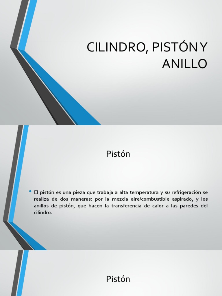 Cilindro Piston Anillos | PDF | Pistón | Tecnología del motor